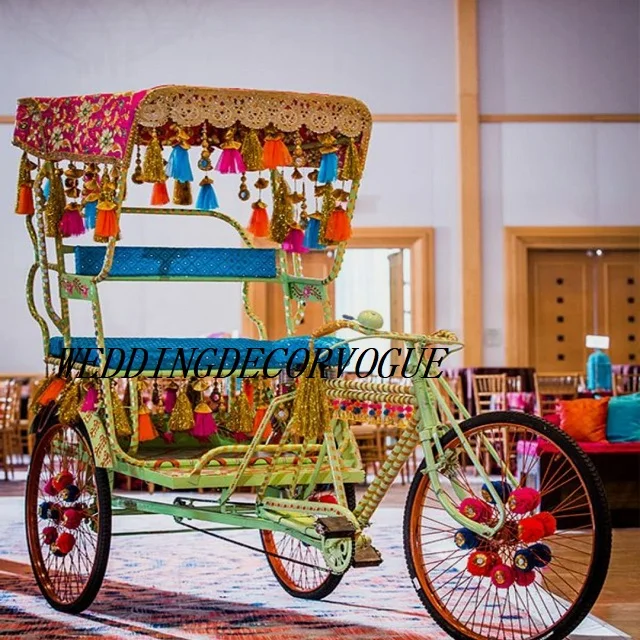 Decorative Rickshaw for Wedding Shoot - Stylish Prop