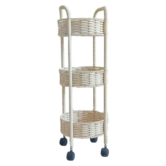 Three-tier Shelf With Handles And Wheels,Made Of Super Durable Plastic ...