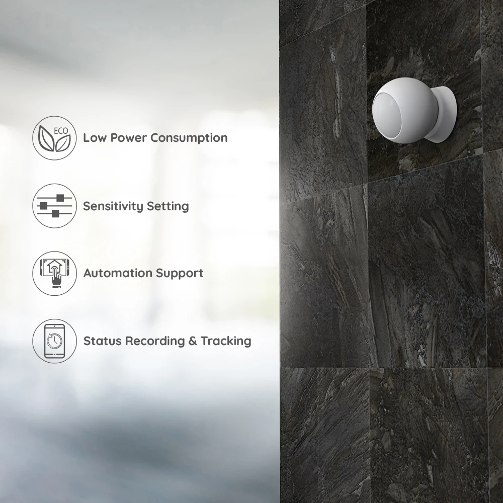 Zigbee Smart Motion Detection Sensor Adjustable Sensitivy Support App ...