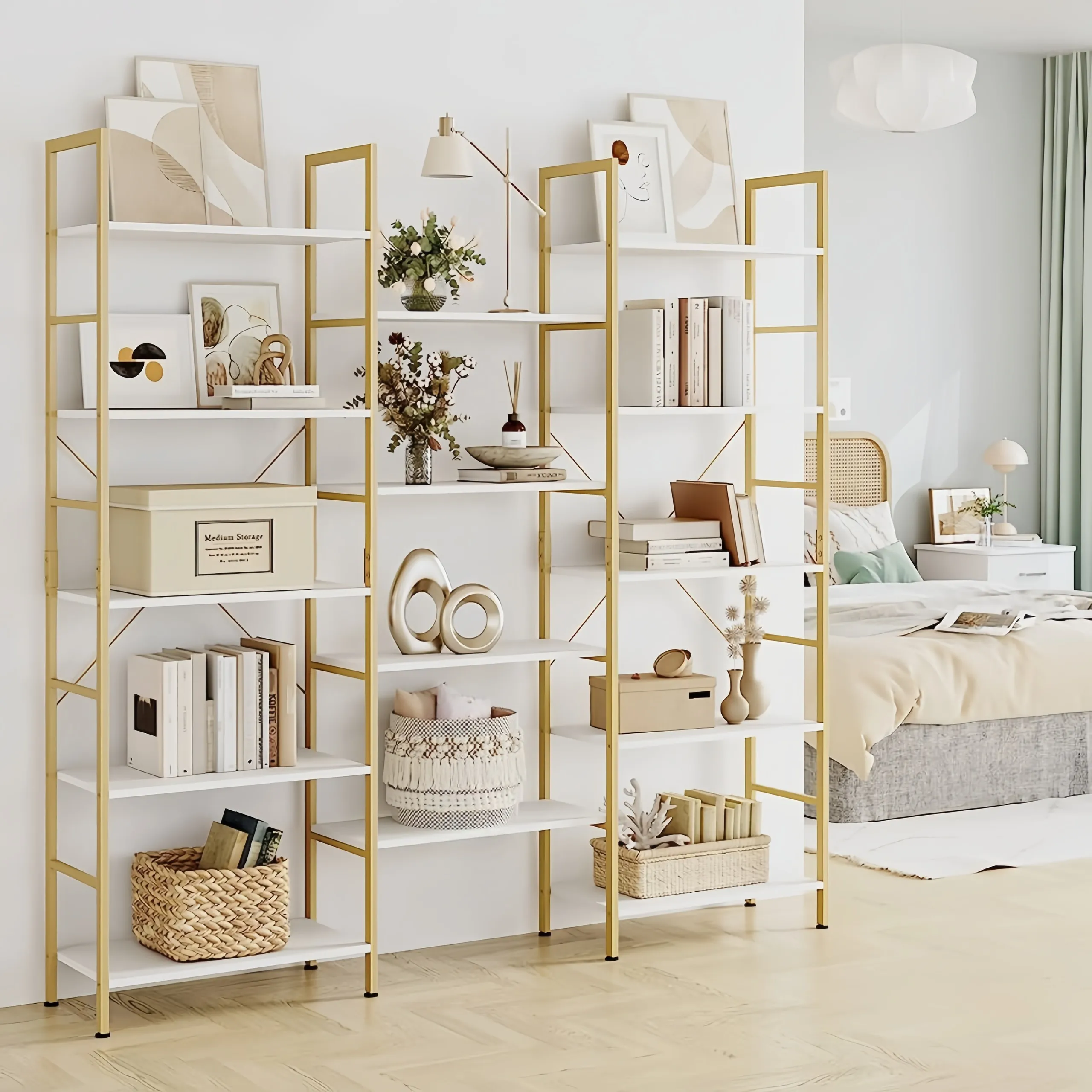 Customized Tiers Design Modern Display Rack and Metal Frame Bookshelf ...