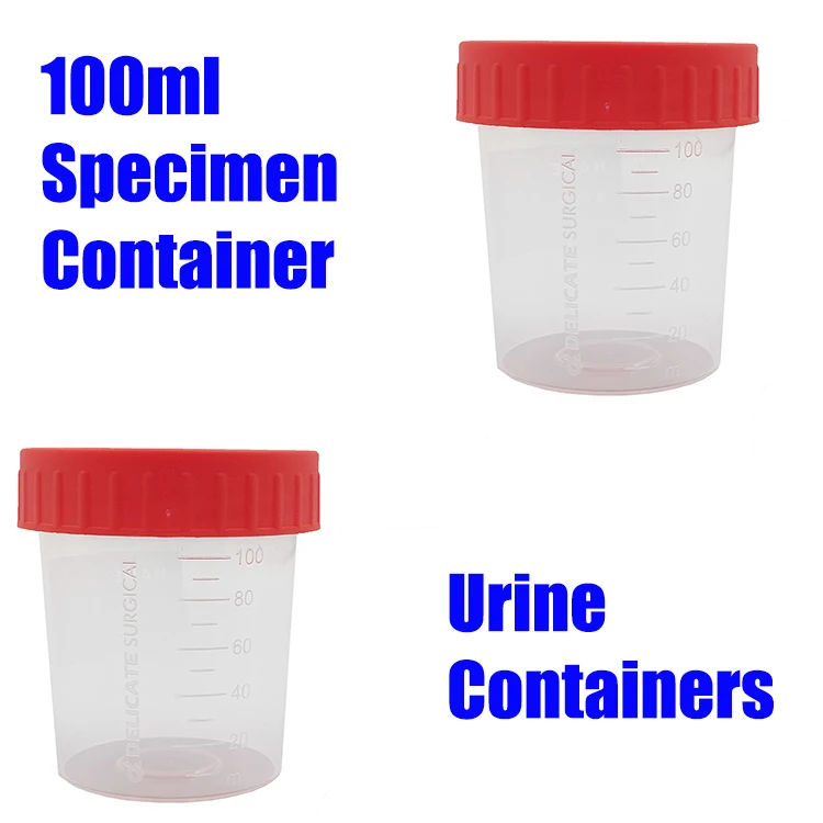 100ml Plastic Urine Specimen Container Polypropylene 100cc Cup Hospital ...