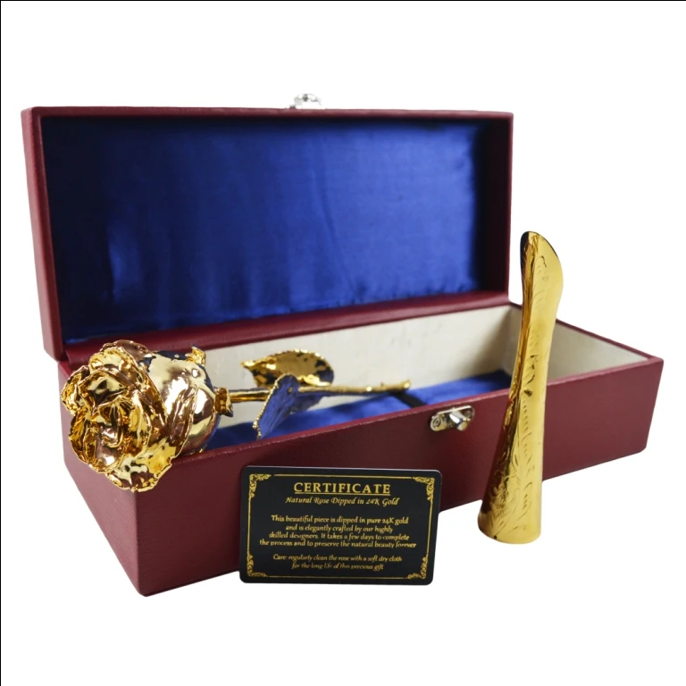 Personalized Gift 24k Gold Plated Rose Eternal Roses Beautiful 24k Gold ...