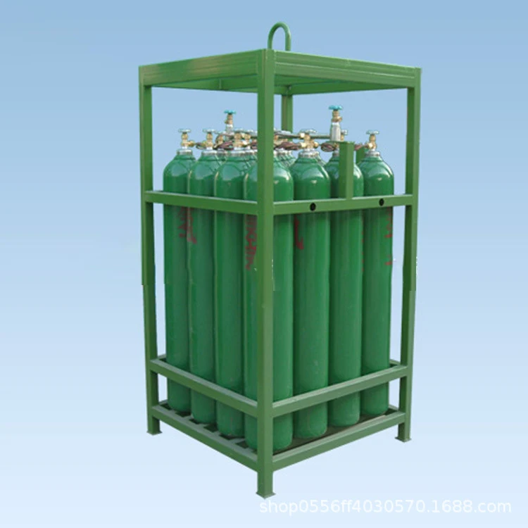 Durable Gas Cylinder Rack - Store Oxygen, N2, Argon Safely