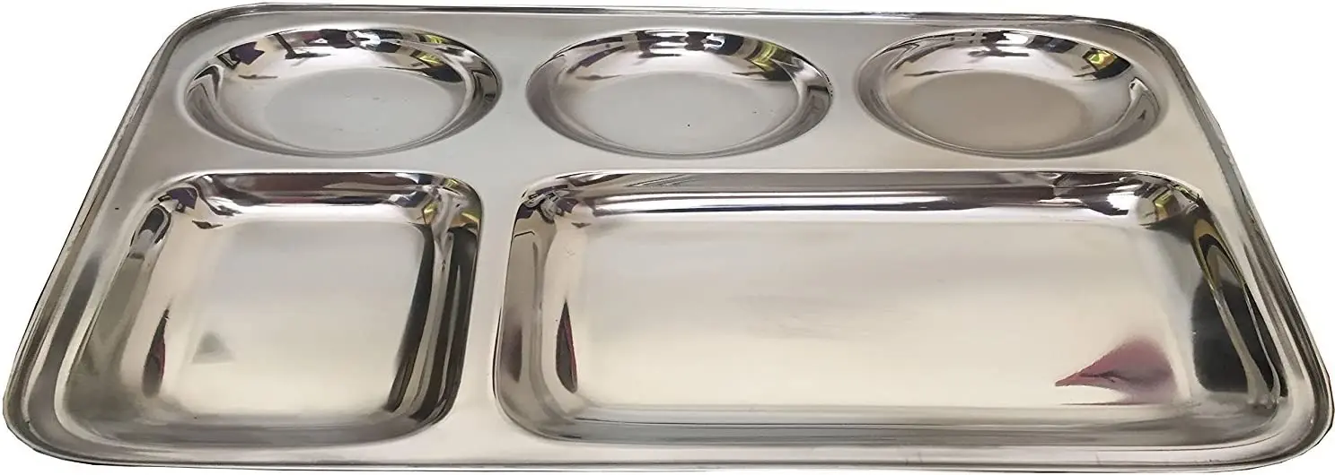 Best Selling Stainless Steel Compartment Lunch Dinner Food Thali Dinner ...