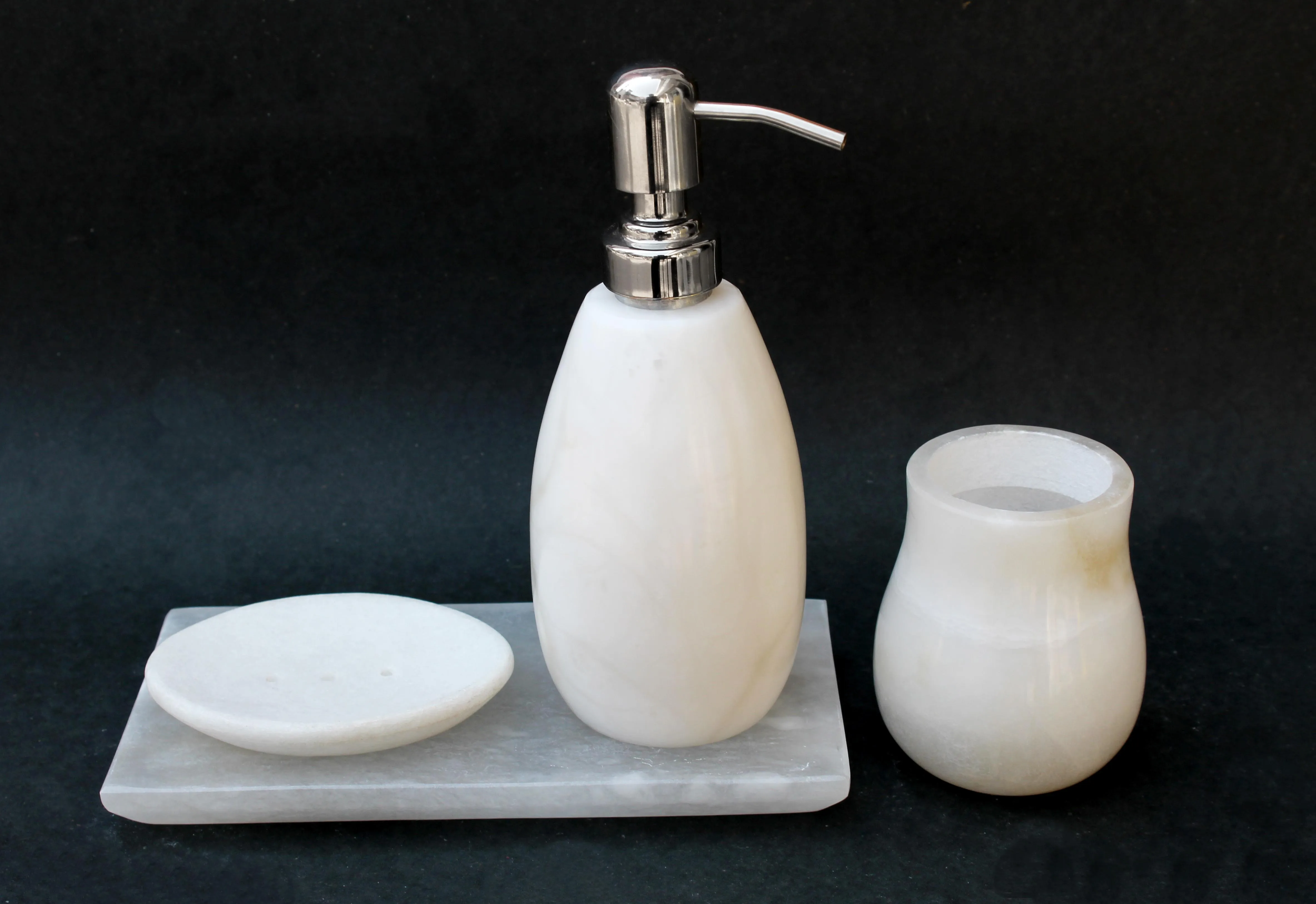 Natural Stone Alabaster Bath Set - Attractive & Sustainable