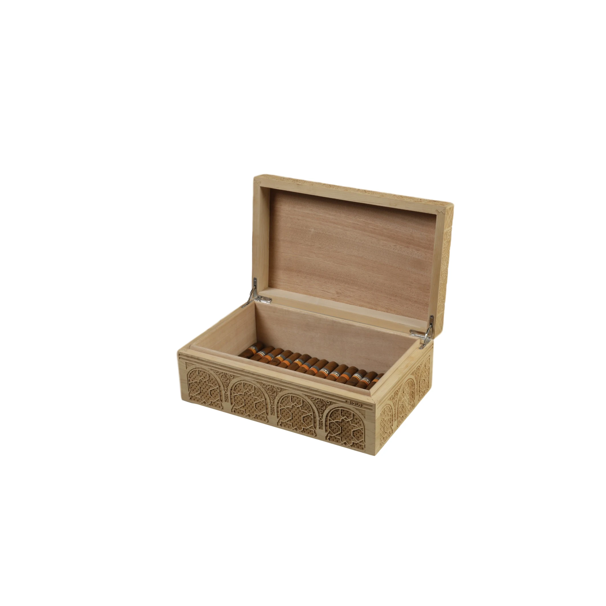 Humidor With Hygrometer Humidifier Recyclable Cigar Box With Removable ...