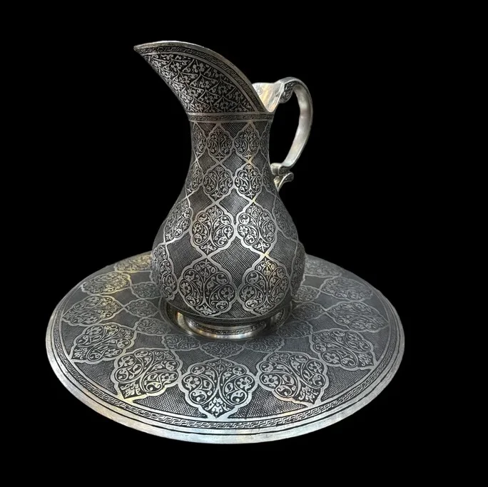 Royal Vintage High Embossing Antique Copper Pitcher Water Drinking Jug ...