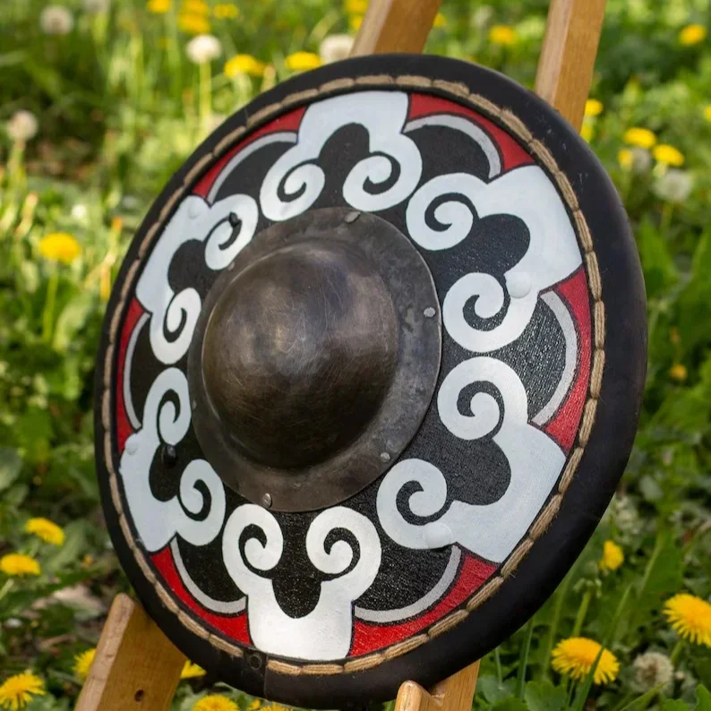 Eastern Wooden Shield Viking Round Medieval weapon Battle Shield for ...