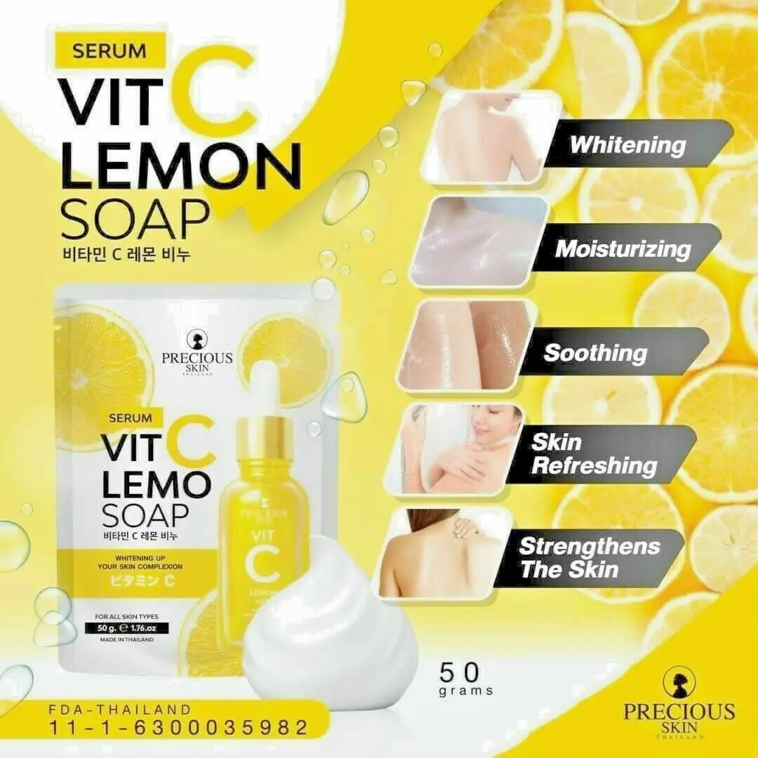 Precious Skin Vit C Lemon Body Brightening Soap Whitening Skin Complex ...
