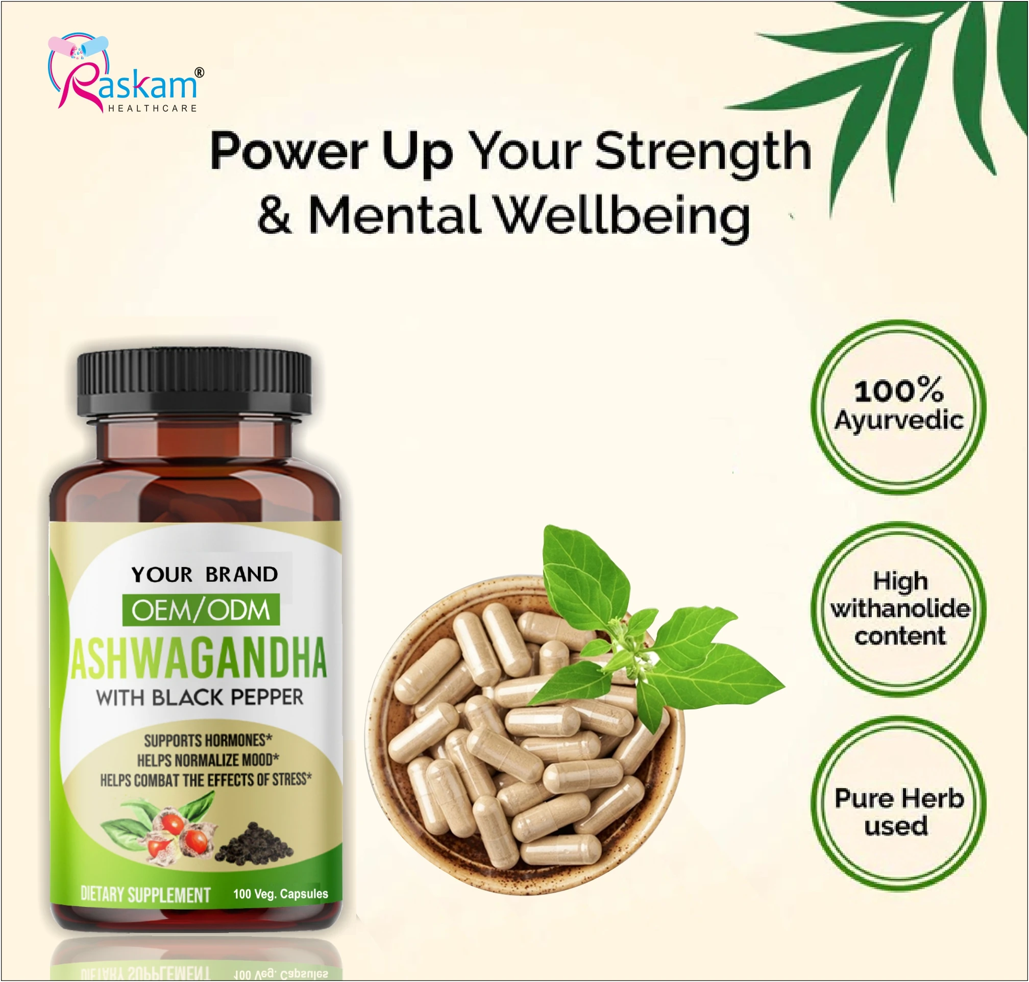 High Quality Ashwagandha Capsules Enhance Immunity Power And Stamina