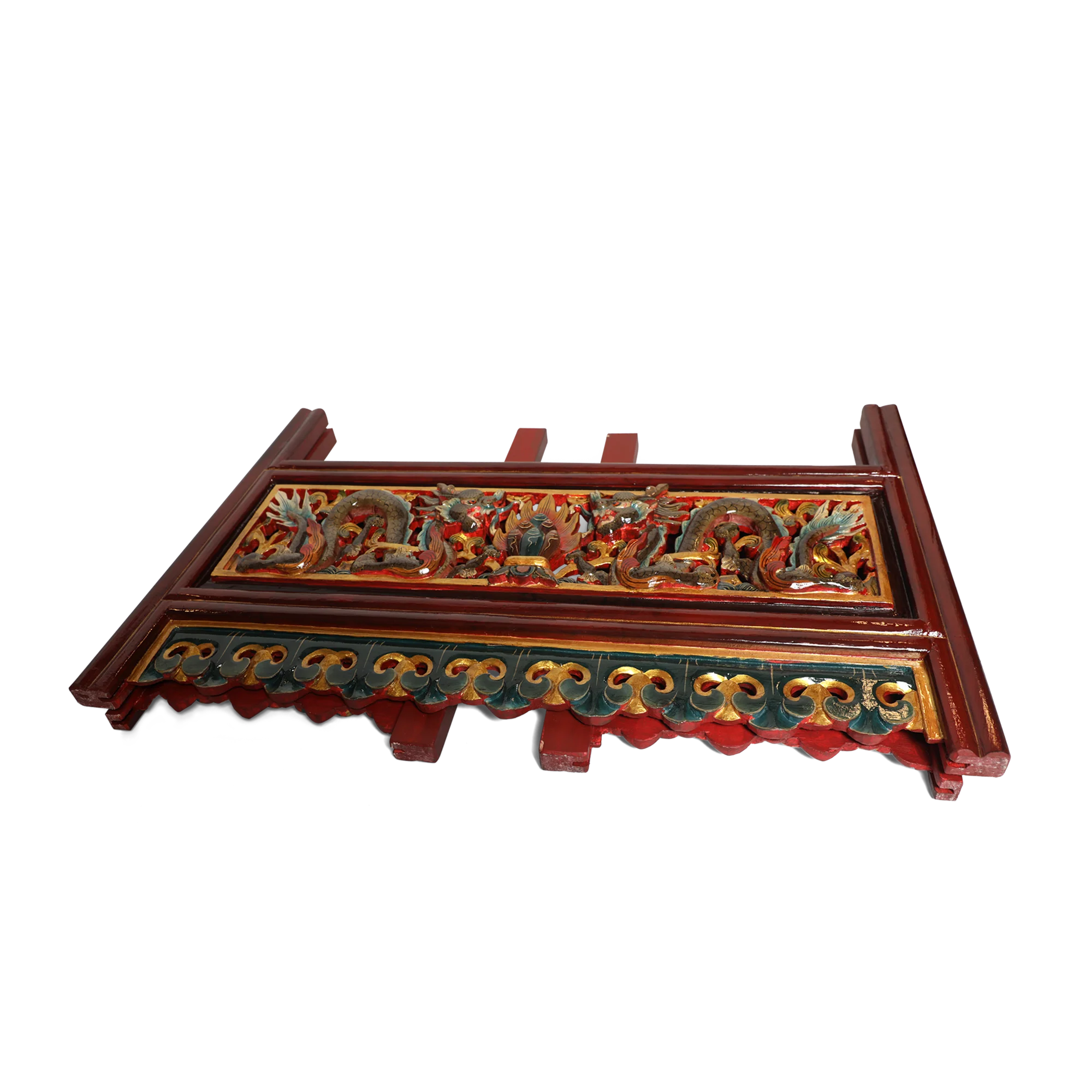 Dragon Heads & Precious Gem Of Dharma Traditional Tibetan Puja Table ...