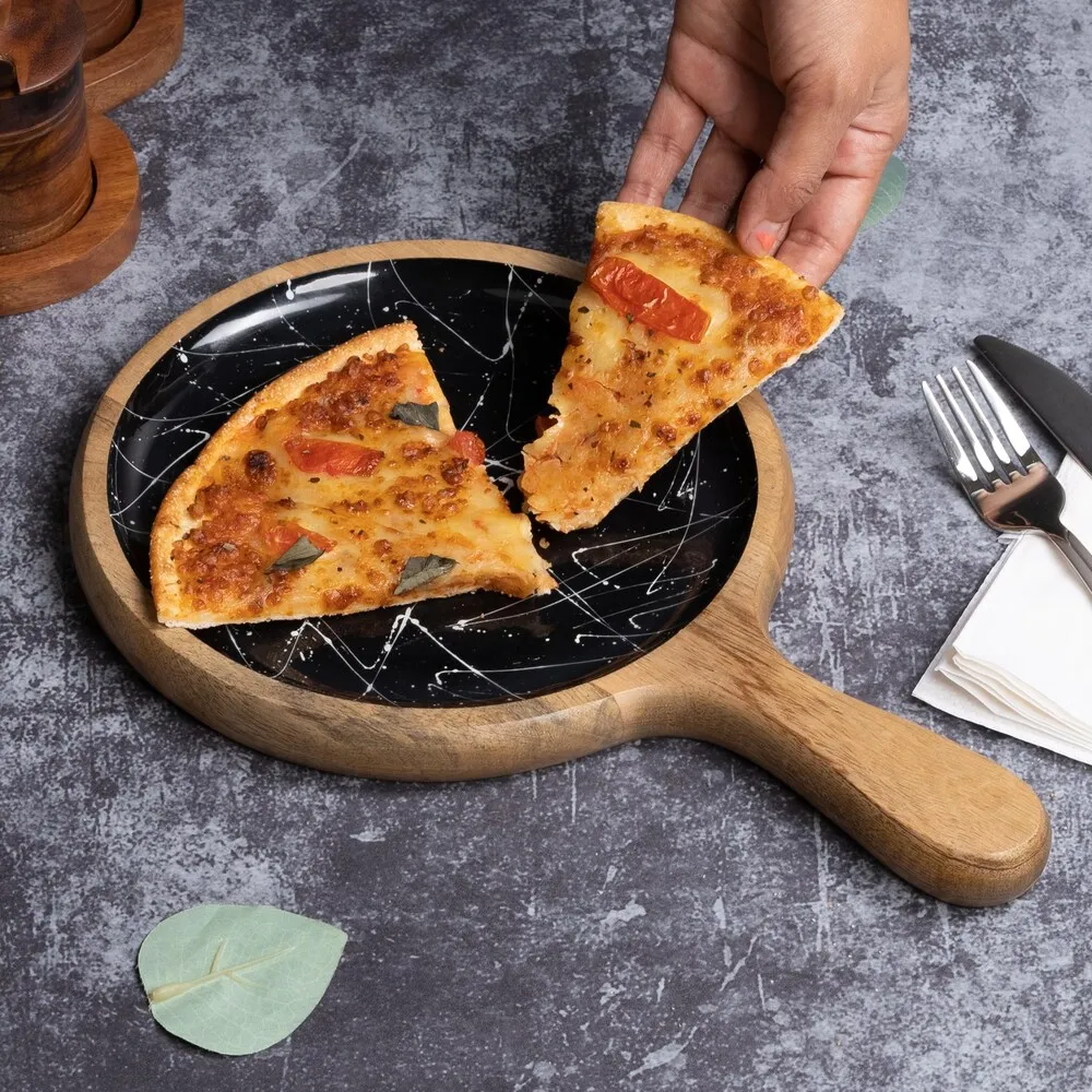 Premium Pure Extra Large Wooden Platter For Serving Cheese Pizza Food ...