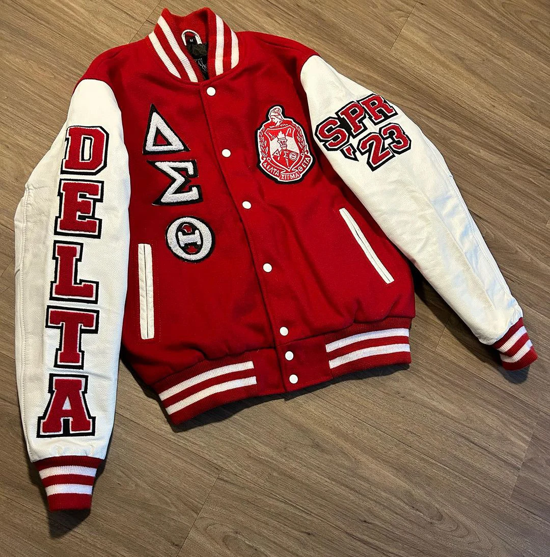Delta Sigma Theta Sorarity Lettermen Jacket Customized DST Sisterhood ...