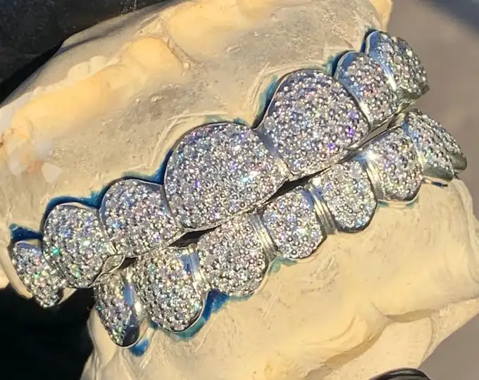 Custom Hip Hop Jewelry 14k 18k Gold Silver 925 Full Diamond Moissanite ...