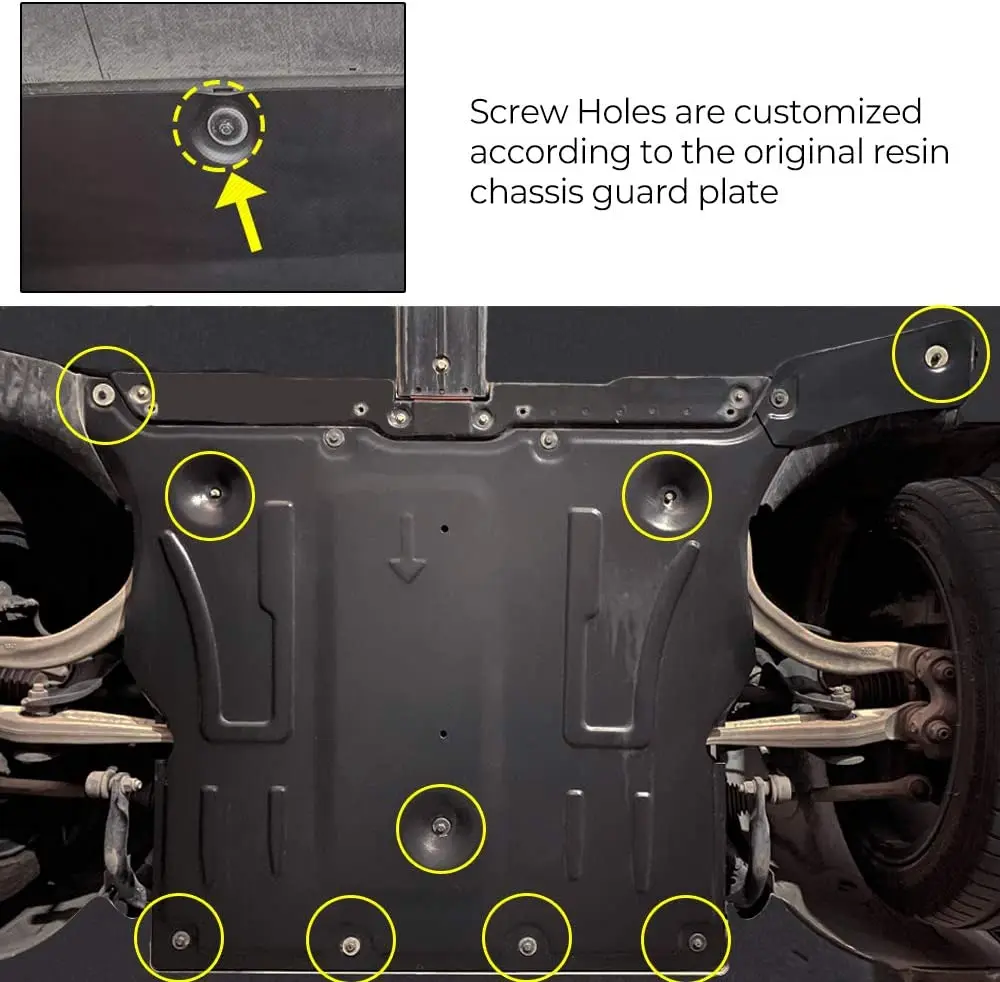 Skid Plate Front Chassis Guard Plate Aluminum All Weather Heavy Duty ...