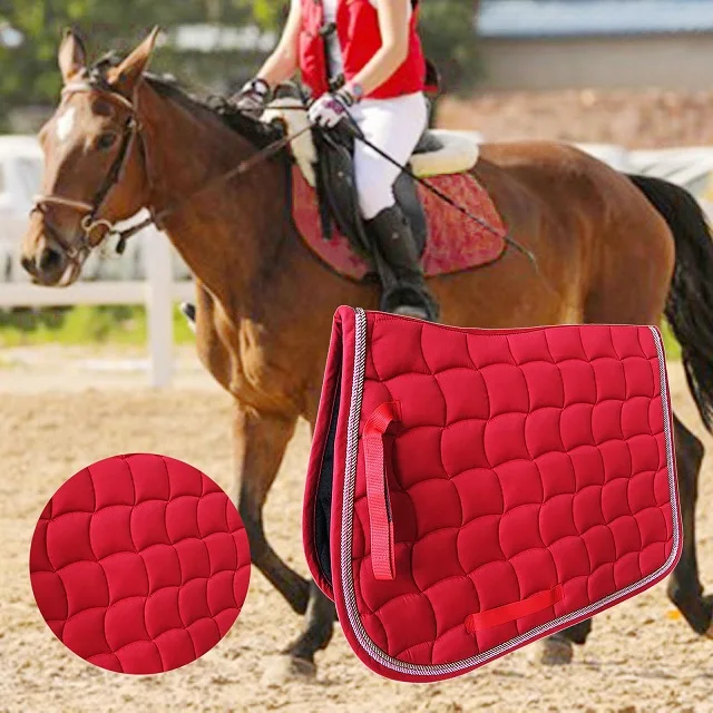 100% Synthetic Fabric Saddle Pad Horse Square Simple Shape Dressage ...