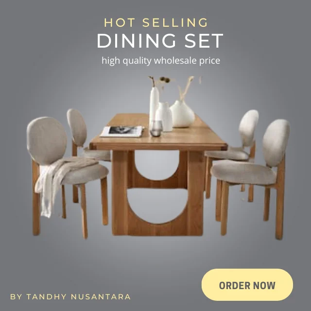 Simple Modern Design Teak Wood Dining Set Dining Chairs And Table Set ...