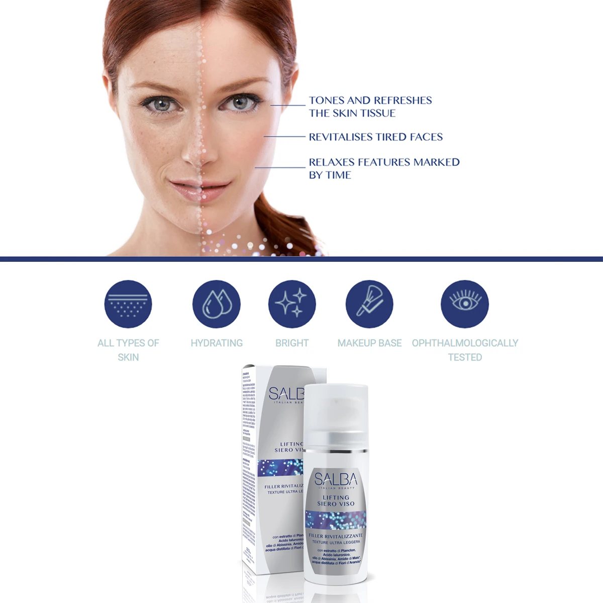 Salba Italian Beauty Lifting Face Serum Revitilizing Filler 30 Ml For ...