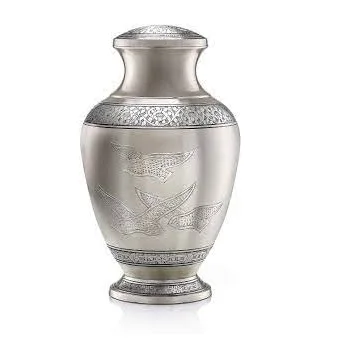 Floral Enamel Finished Metal Funeral Box Suppliers Human Ashes Urns ...