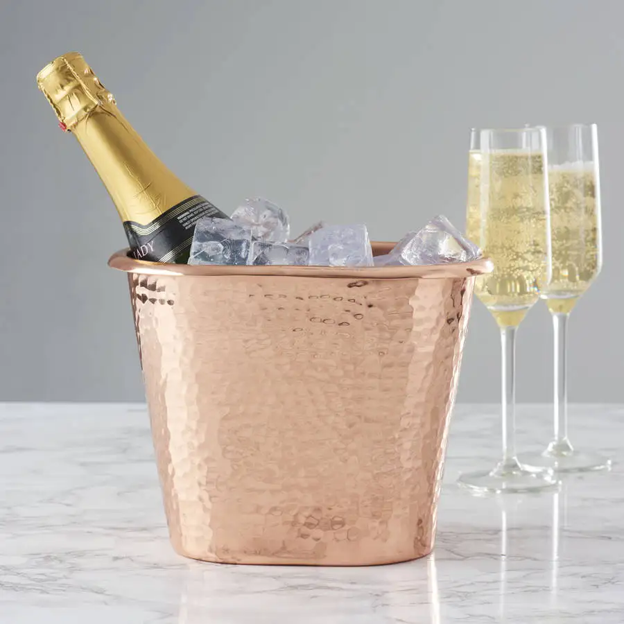 High Quality Medium Copper Wine Chiller Bucket Best Large Tabletop ...