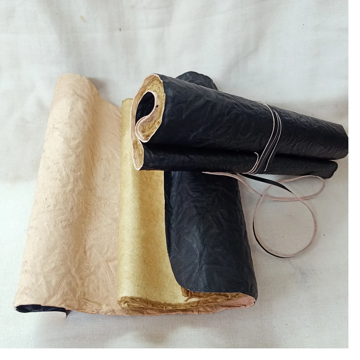 Custom Made Black Scroll Leather Journals With Old Antique Look Papers ...