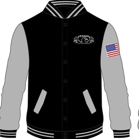 Varsity College Letterman Jacket Customize Logo Embroidery Body Sleeve ...
