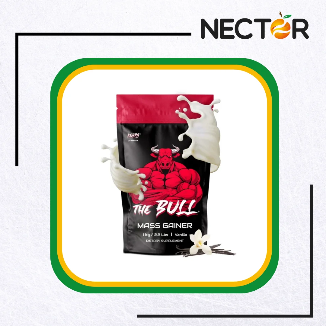 Premium Garde The Bull Mass Gainer Vanilla Flavor Powder 1 Kg Pack For Bodybuilding Powder By