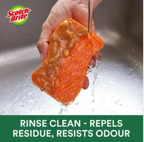 Scotch Brite Dishwashing Pads Embossed Non-scratch Abrasives Pack Of 1 ...