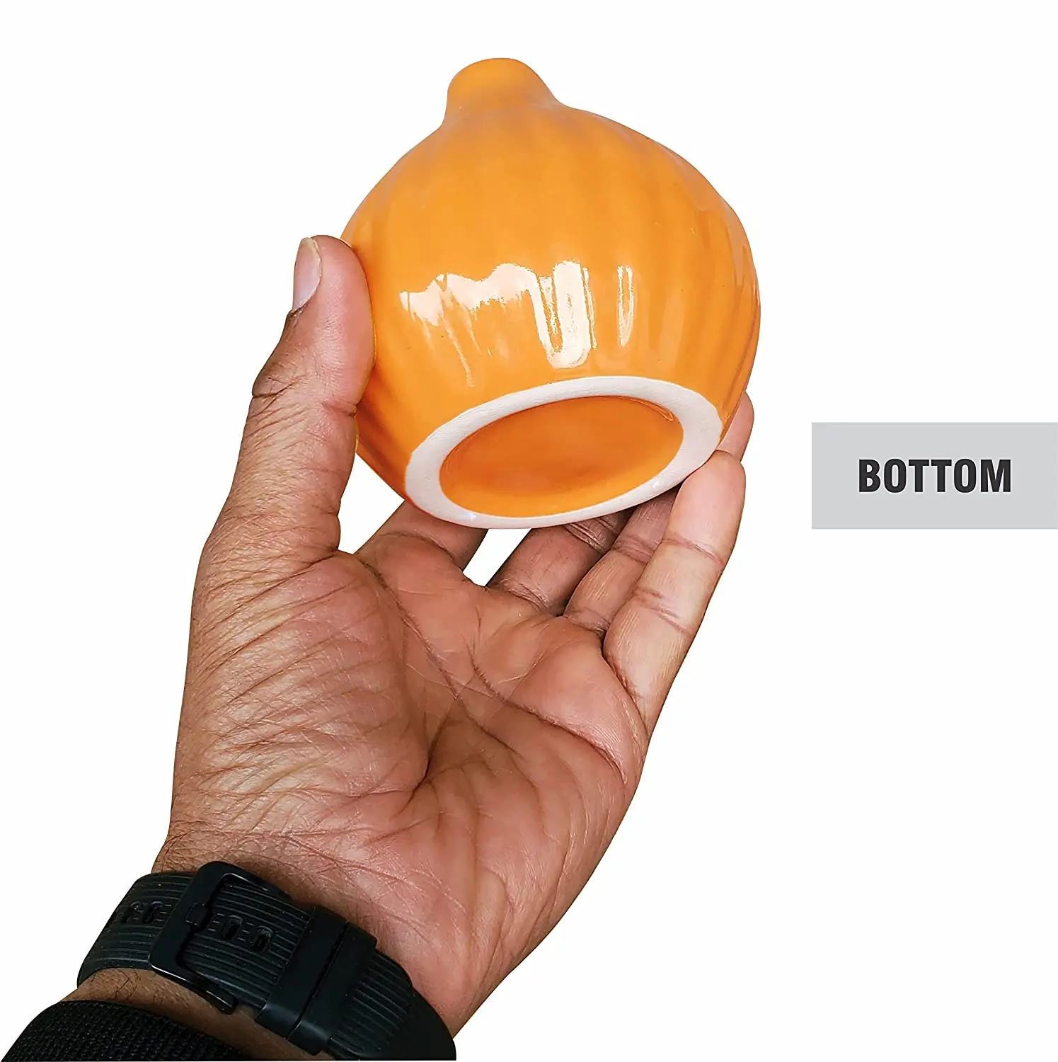 Pure Source India Ceramic Garlic Shape Flower Vase,Reed Diffuser Pot ...