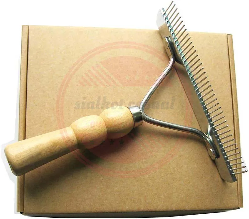 Stainless Steel Long Stainless Steel Teeth Pet Hair Grooming Rake Comb ...