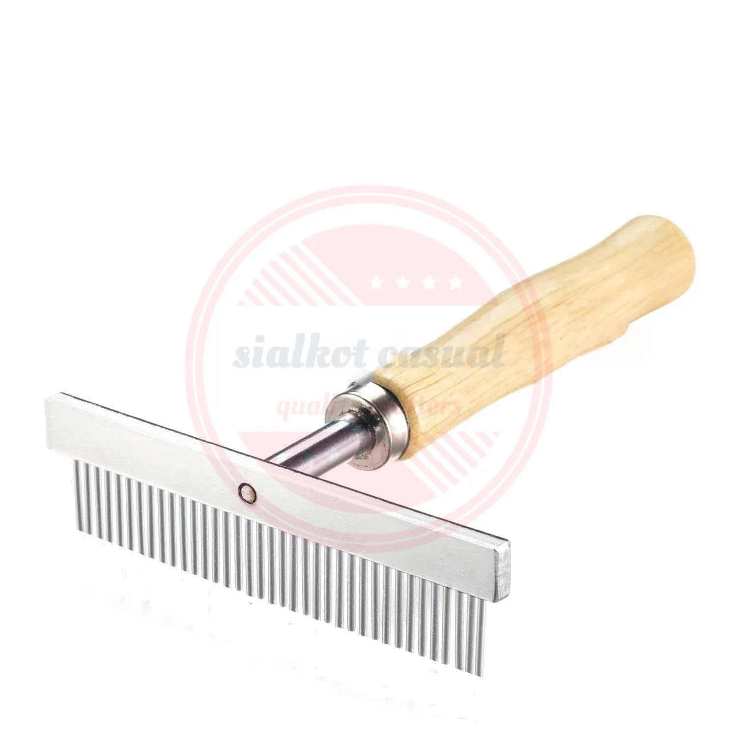 Comfortable Grip Wooden Handle Stainless Steel Rake Comb\Premium ...