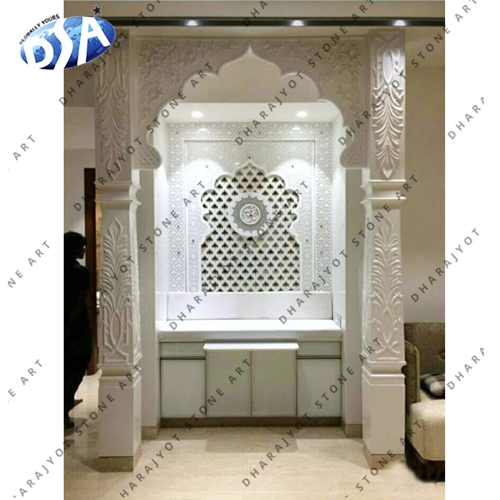 Natural White Marble Mandir For Home Indian Marble Temple | White ...