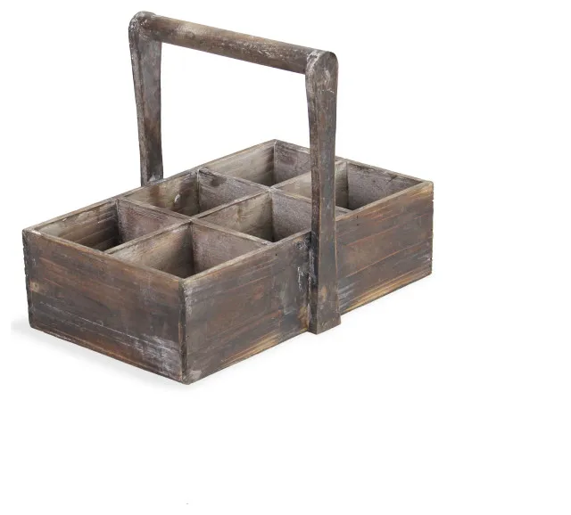 2022 Designer Mango Wood Caddy with Metal Handle Exporter Customized ...