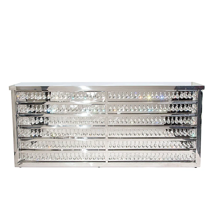 Modern Luxury Event Rental Furniture Mirrored Metal Stainless Steel ...