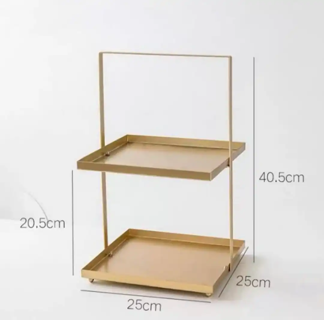 Black Powder Coated Round Iron Serving Tray Classic Design Tabletop ...