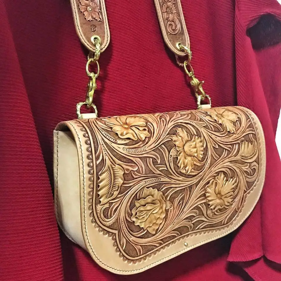 Custom Made Hand Tooled Leather Purses in Custom Made Designs Ideal for ...