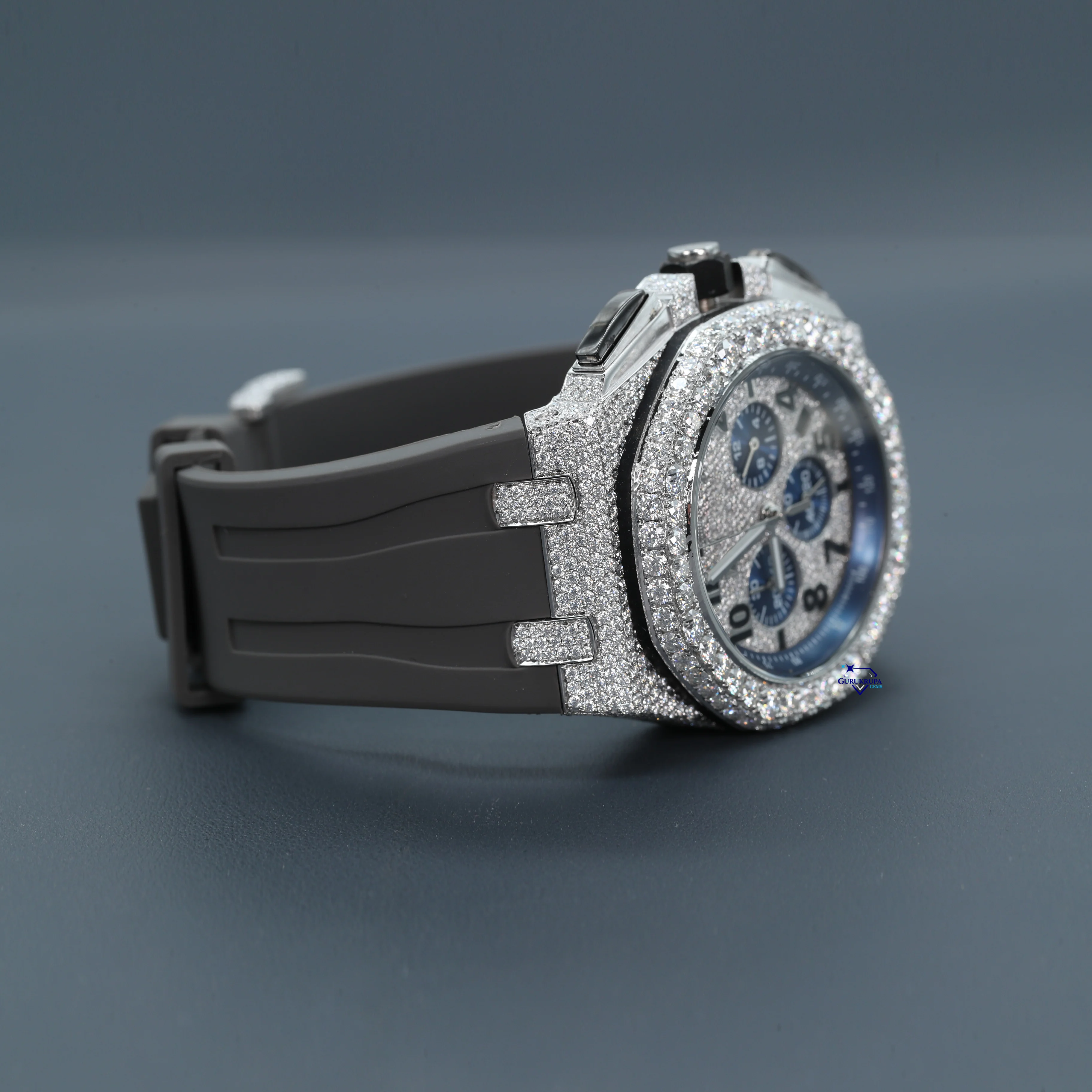 Lab Grown Diamonds Wrist Watch For Men Made In Stainless Steel Material ...