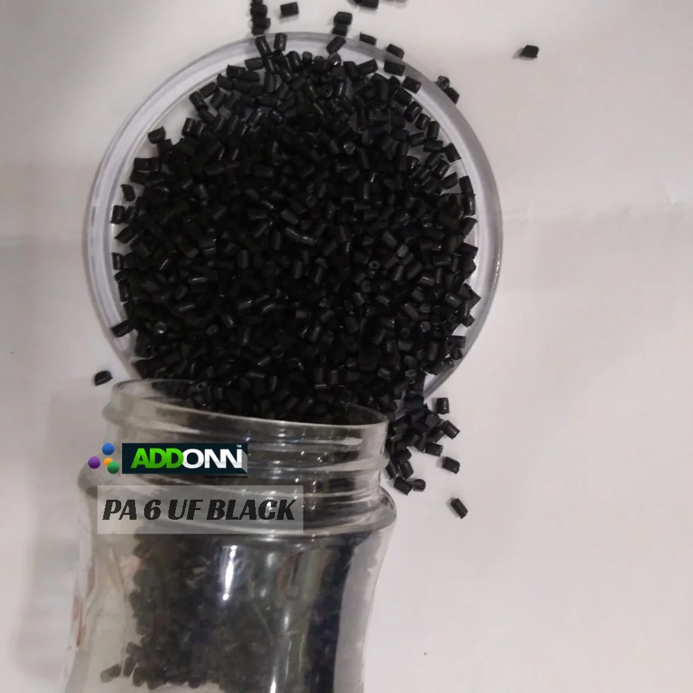 Pa6 Heat-stabilized Plastic Pellets Virgin Polyamide 6 Granules Black ...
