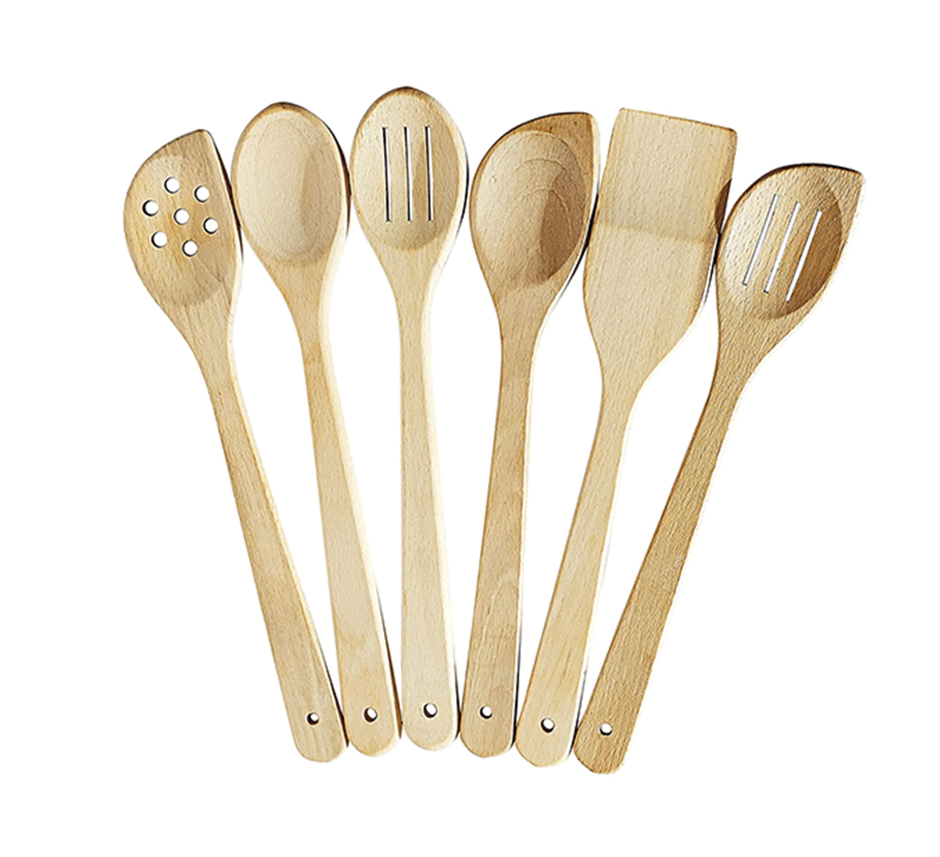 Wooden Utensil Set Natural Wood Cookware Tilly Living Premium Wood ...