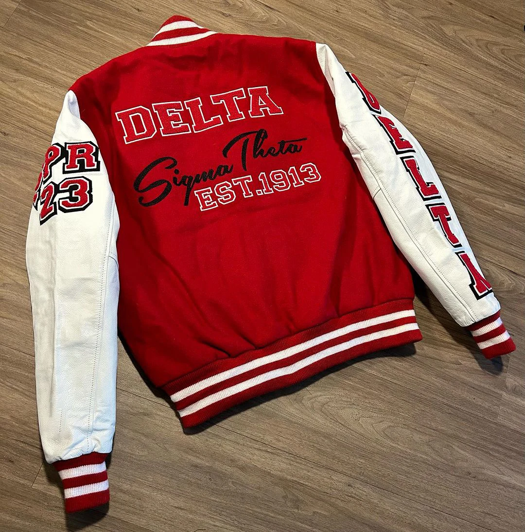 Delta Sigma Theta Sorarity Lettermen Jacket Customized DST Sisterhood ...