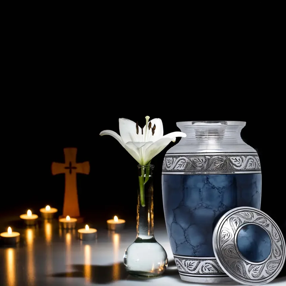 Black Gold Cremation Urn Style Adult Pet Brass And Funeral Box Keepsake ...