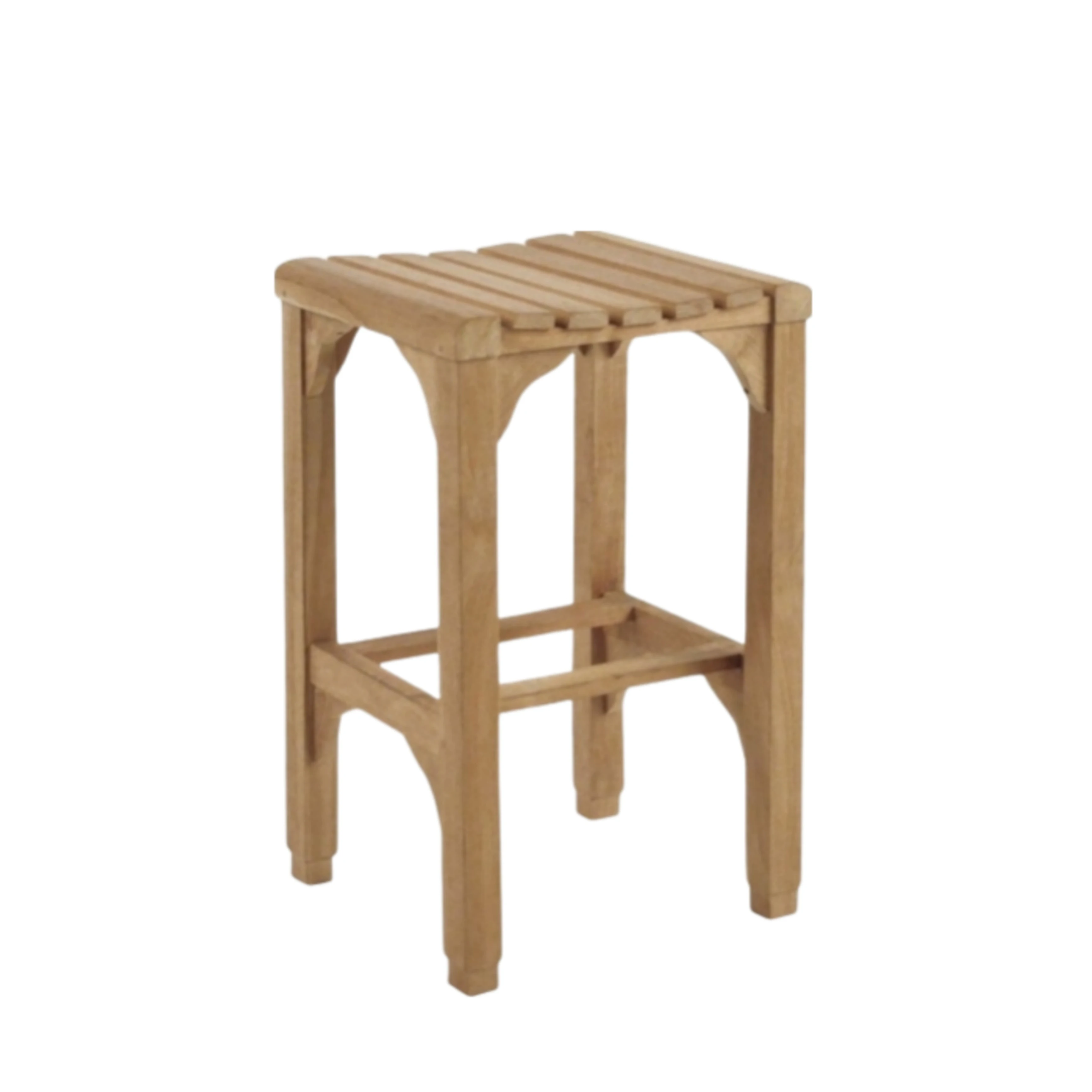Simple Teak Wood Bar Stools Simple Bar Stools Without Backrest For ...
