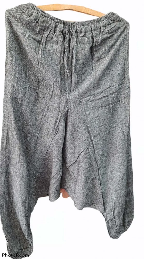 Hemp Cotton Mix Fisherman Style Nepali Botanist Harem Pants for Man's ...