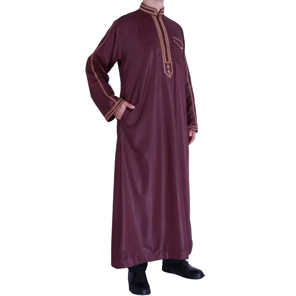 High Quality Long Fleece Men's Moroccan Islamic Clothing Thawb Khamis ...