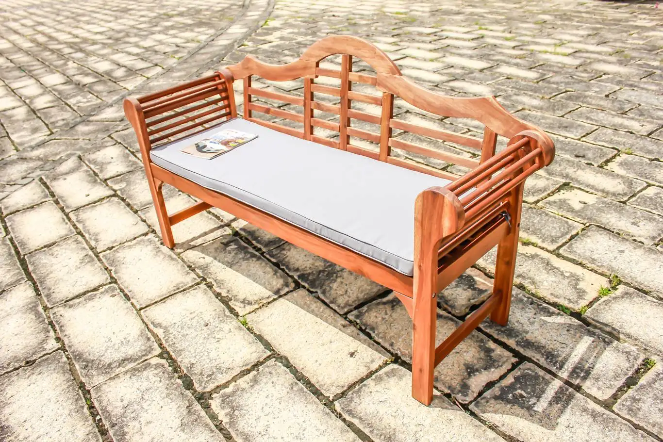 3-seater Outdoor Wooden Long Bench For Hotels Gardens Living Rooms ...