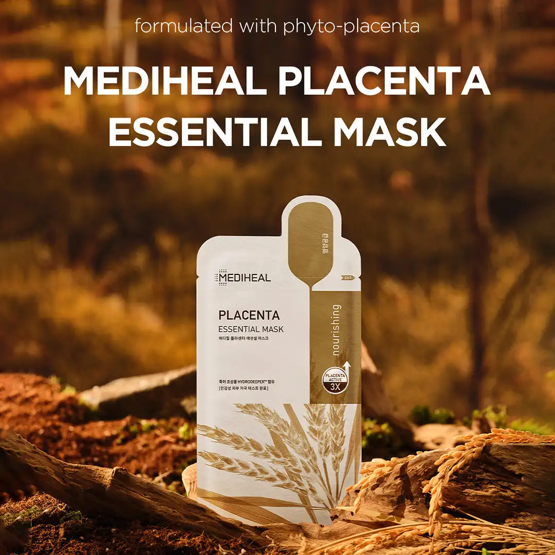 MEDIHEAL Placenta Essential Mask 10 Pieces - Revitalizing Skin