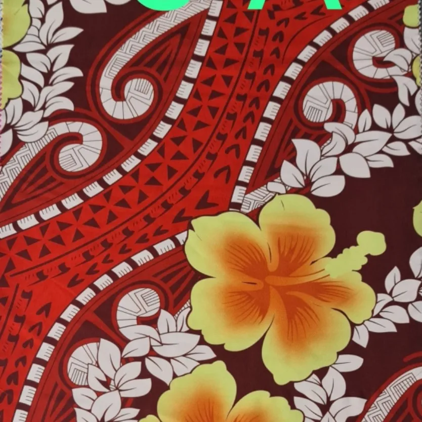 Exclusive Bright and Fabulous Floral and Tribal Samoan Pattern Ready to ...