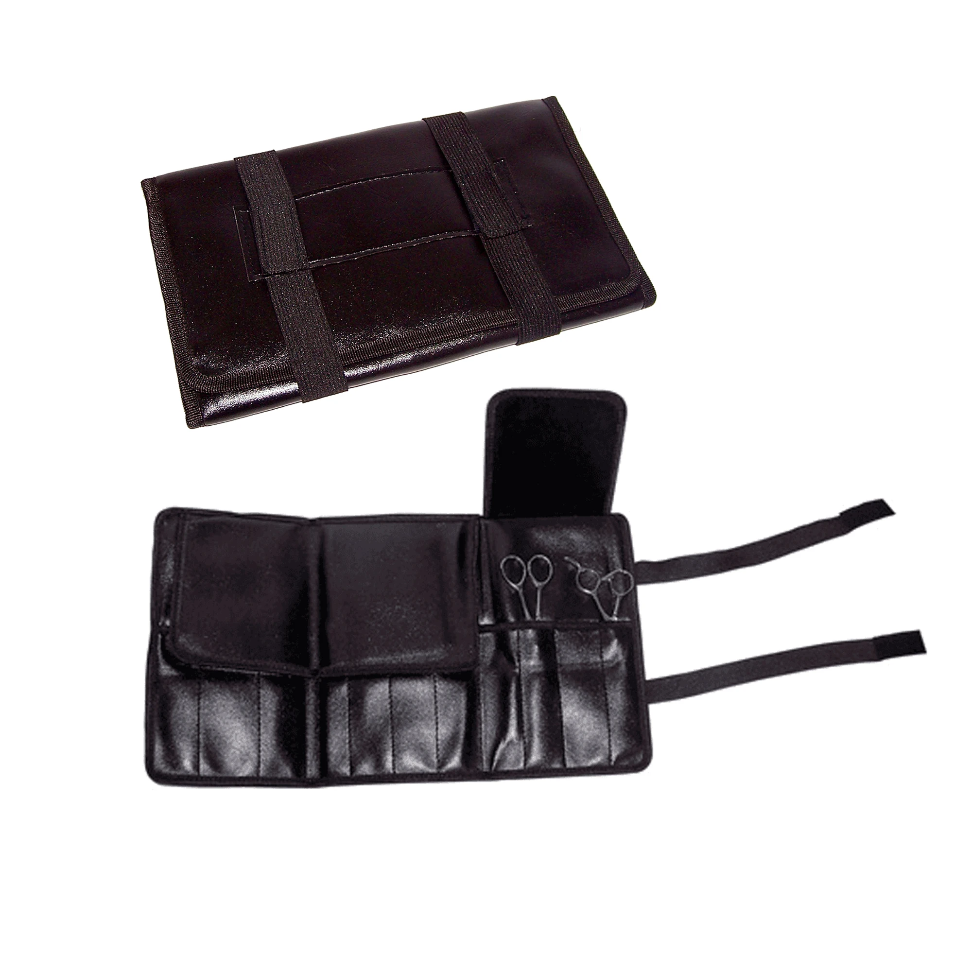 Leather Roll up Case Pouch for Hairdressing Salon Hair Shear Combs ...