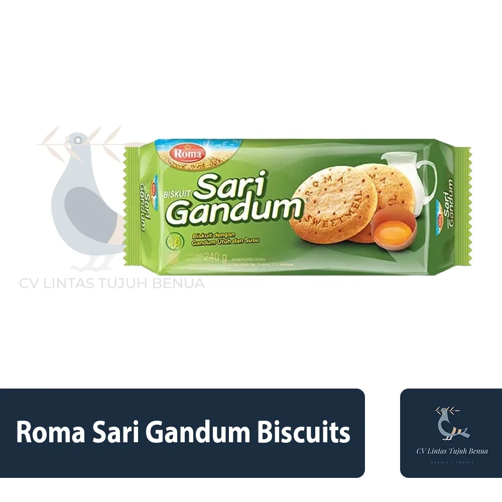 Roma Sari Gandum Biscuits 240gr Indonesia Origin High Fiber Biscuit ...