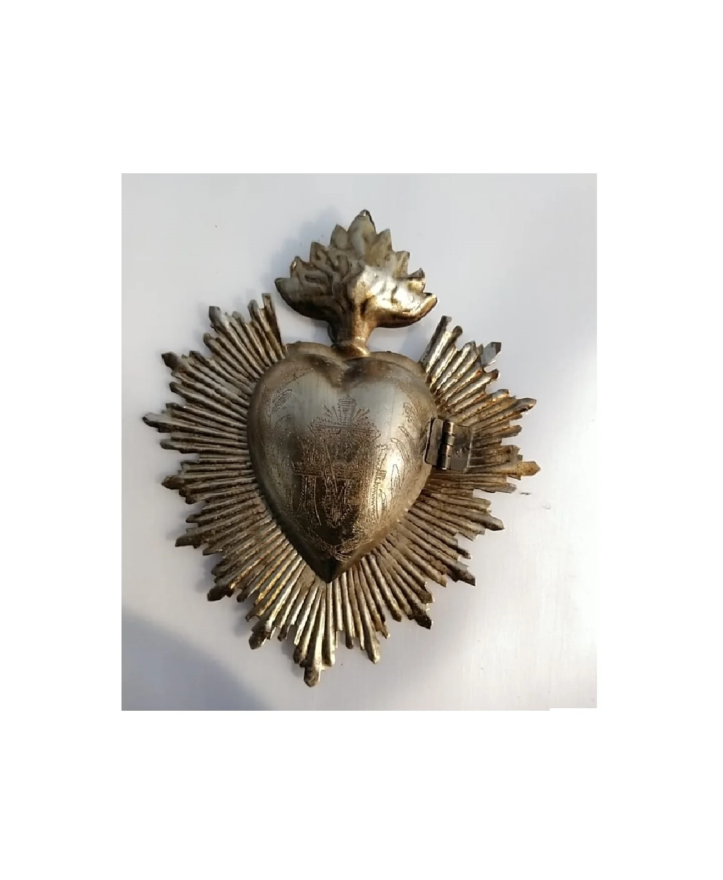 Metal Sacred Heart Milagros For Home Decor Sacred Wall Art Hanging ...